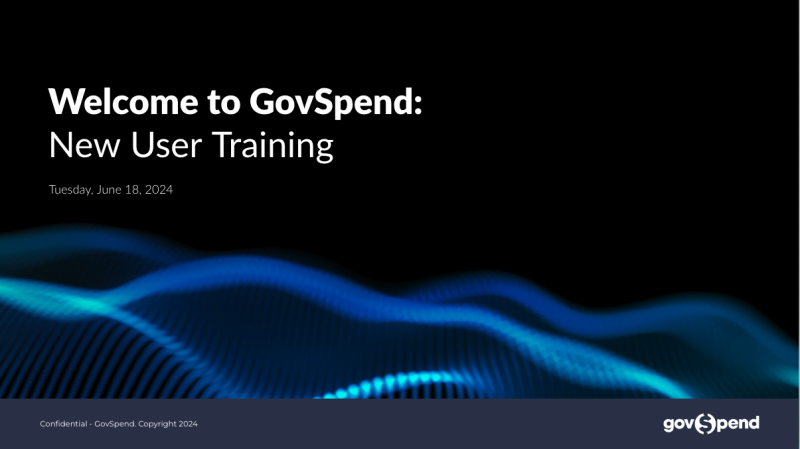 Welcome to GovSpend: New User Training - GovSpend